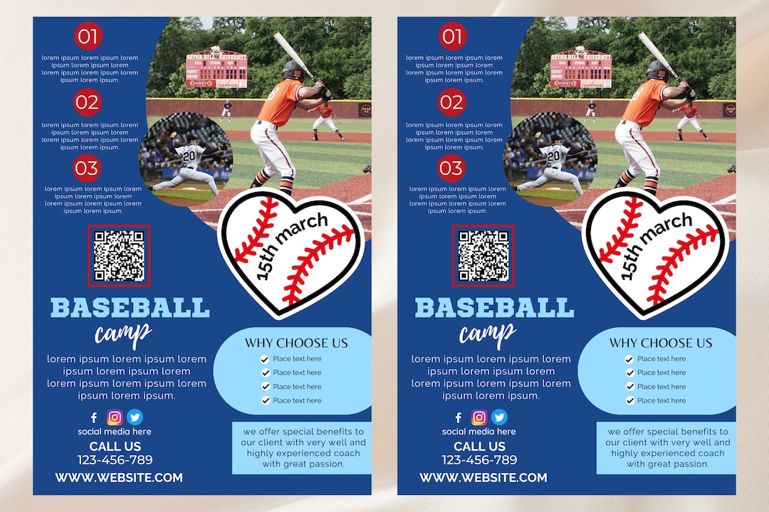 Baseball Camp FLYER Canva| A4 Camp Flyer |weight Loss Flyer Template ...