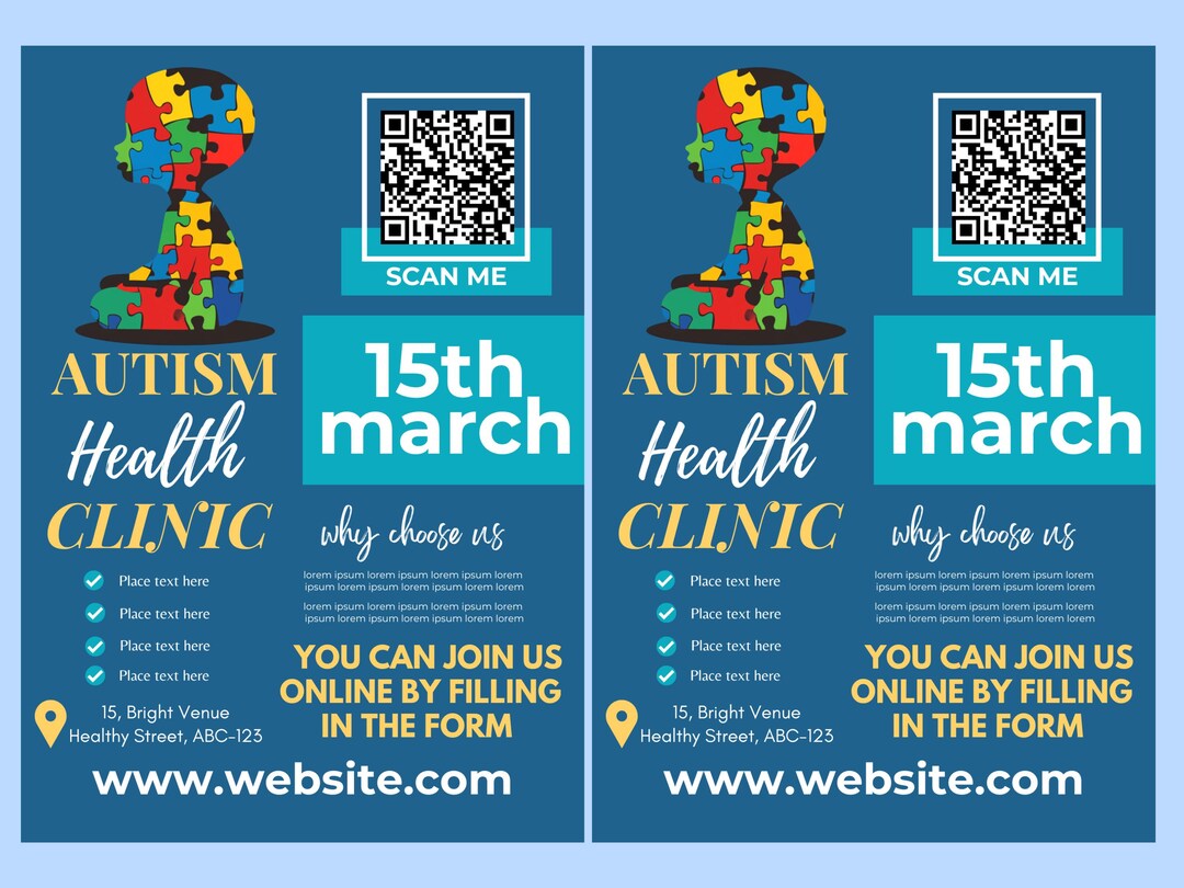 Autism Health FLYER CANVA| A4 Flyer Template |health Poster|editable ...