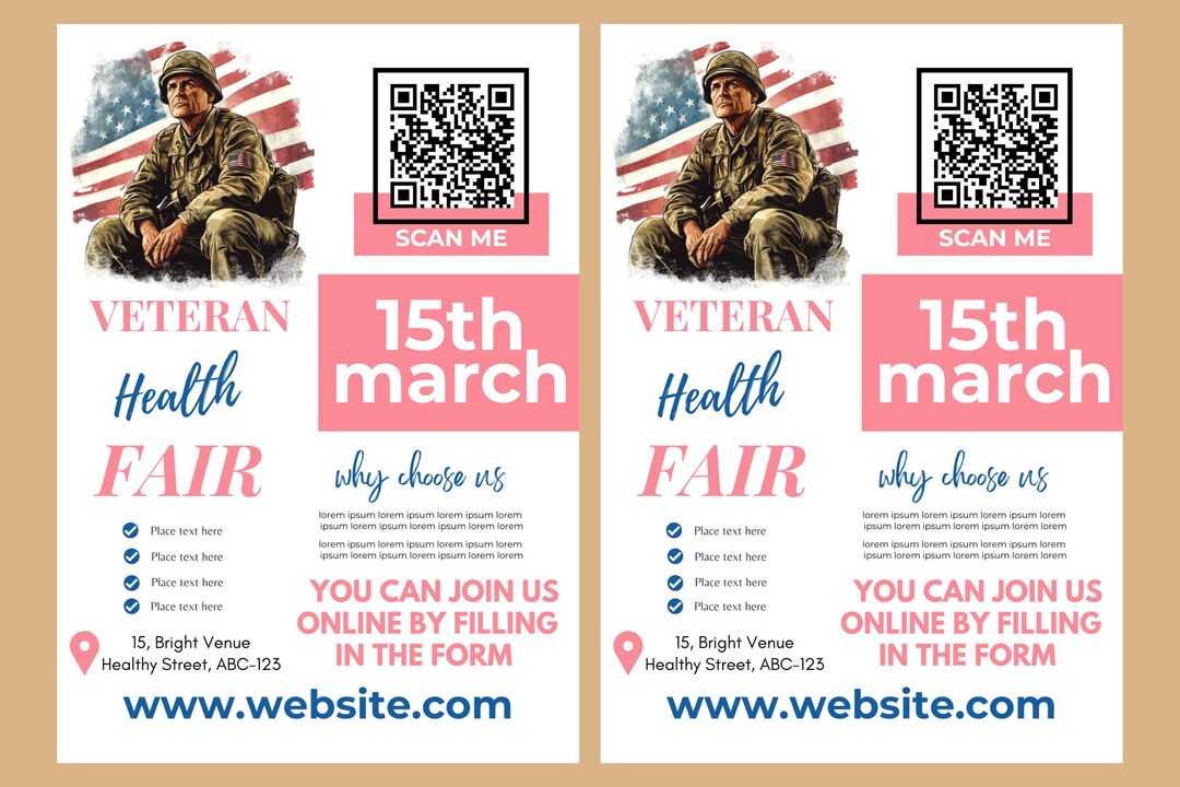 Veteran Health FLYER CANVA| A4 Flyer Template |health Poster|editable ...