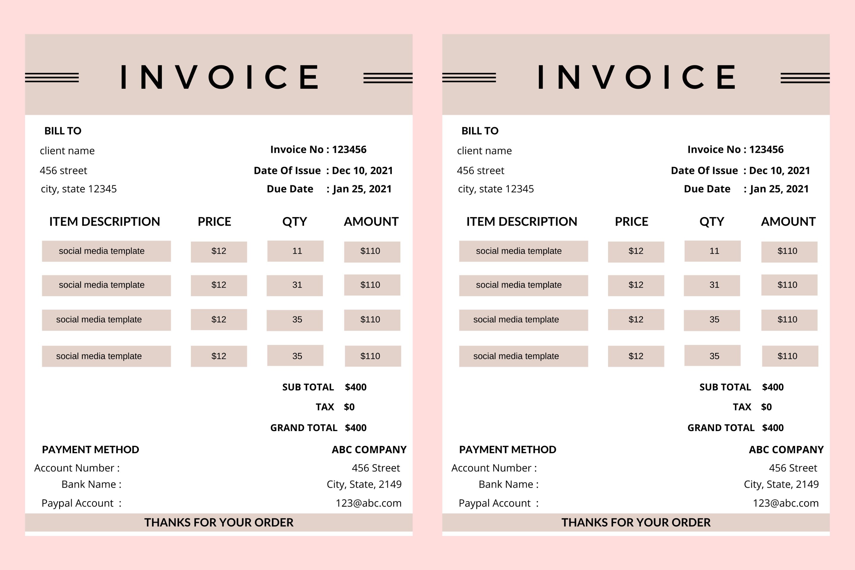 Health Invoice FLYER CANVA A4 Flyer Template health Poster Editable ...
