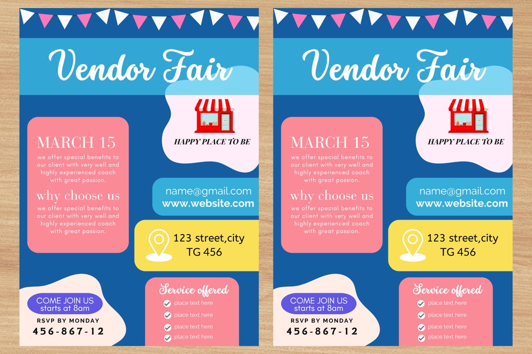 Editable Vendor FLYER CANVA A4 Flyer Template health Postereditable ...