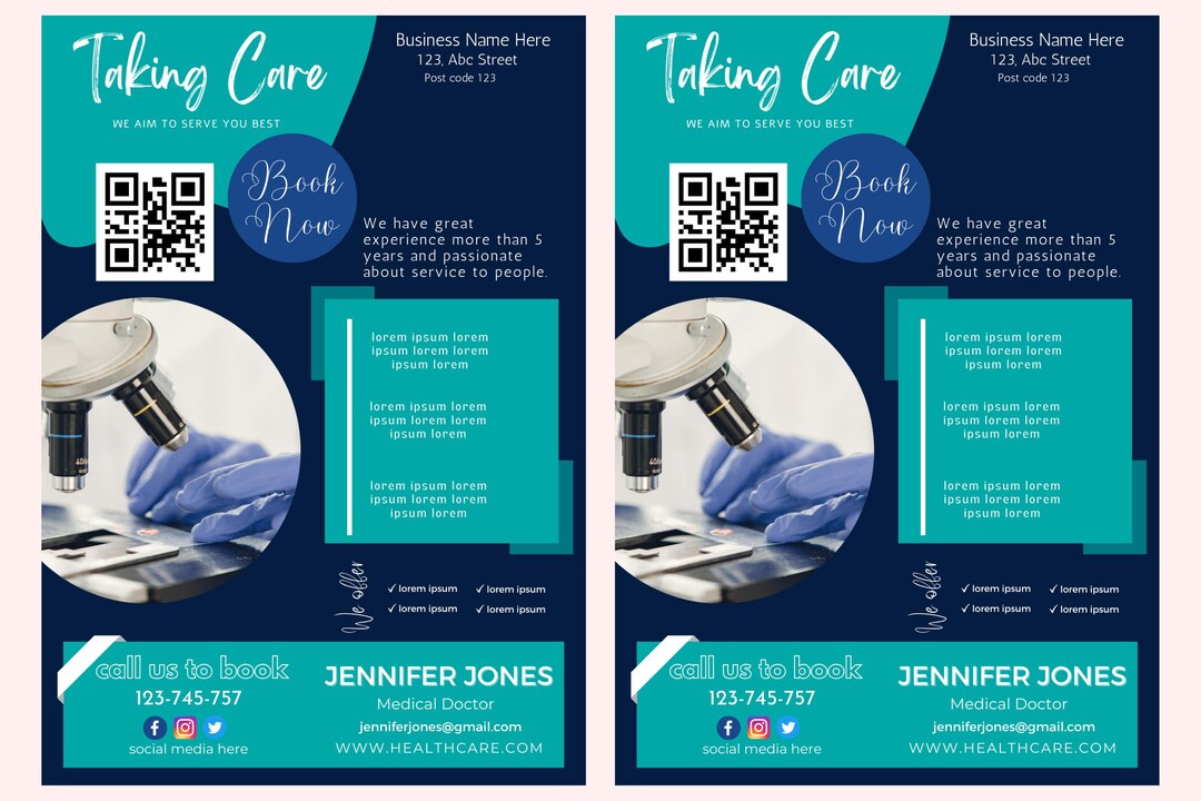 Lab Health FLYER CANVA| A4 Flyer Template |health Poster|editable|diy ...
