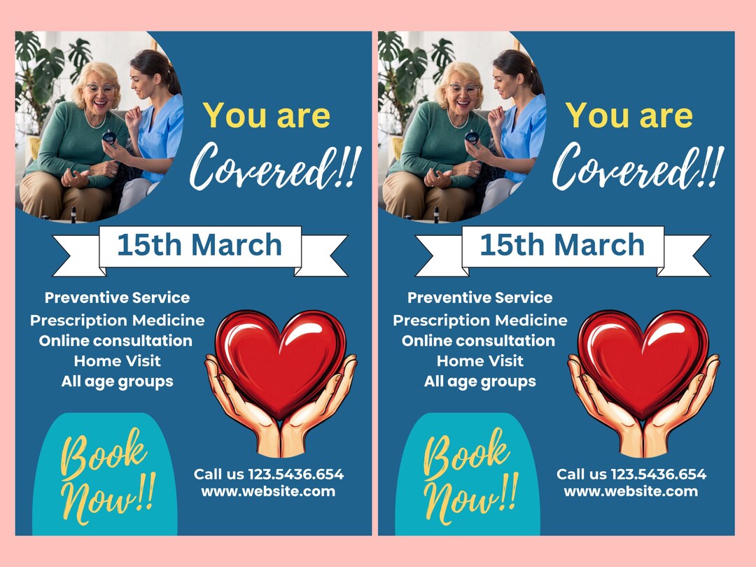 Medicare Health FLYER CANVA| A4 Flyer Template |health Poster|editable ...