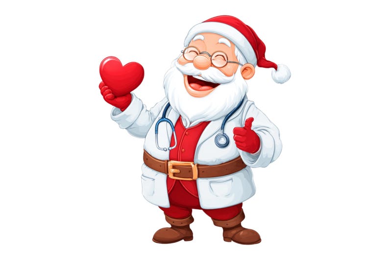 Santa Health Png| Kids Gift |health Poster| Social Media Flyer| Heart ...