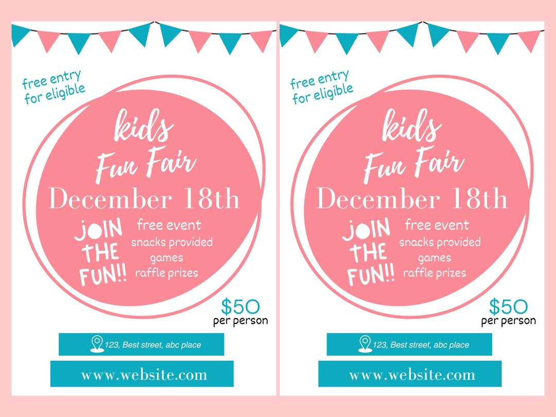 Fun Fair FLYER CANVA| A4 Flyer Template |health Poster| Editable Flyer ...