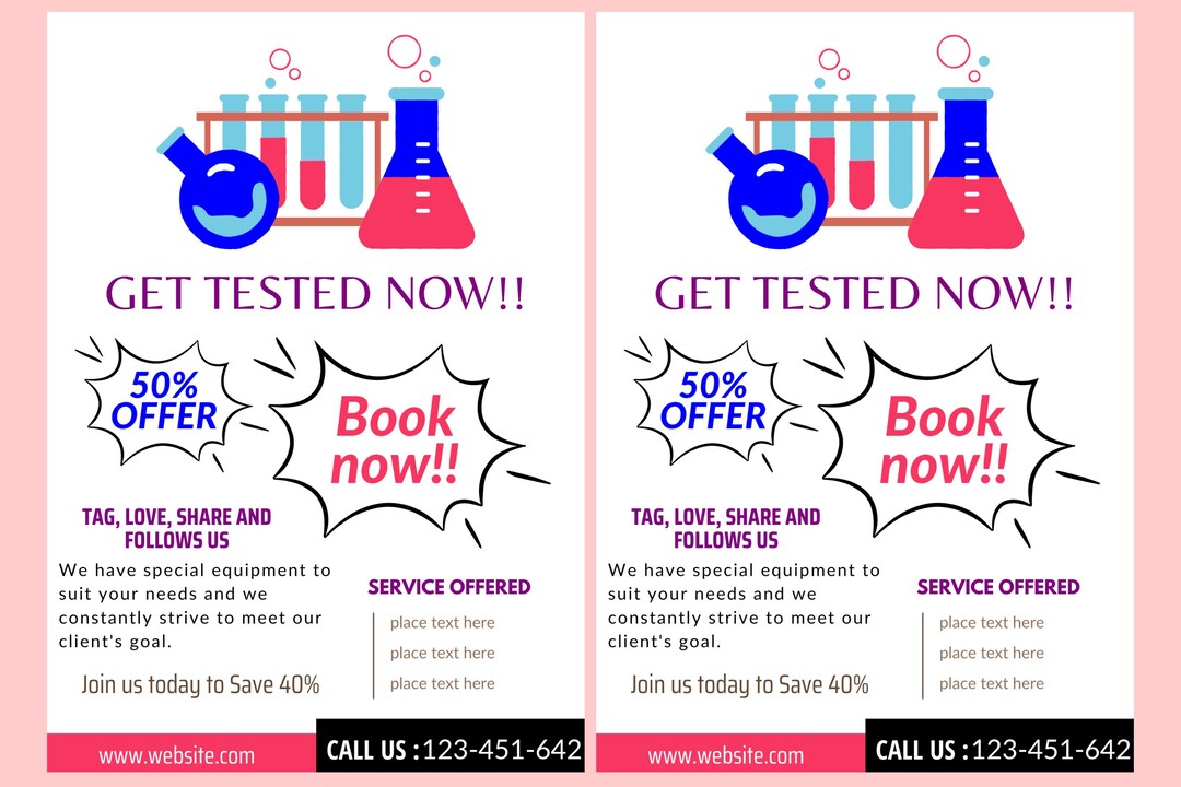 Pathology Health Flyer Canva Health Care A4 Size Pink health Poster ...