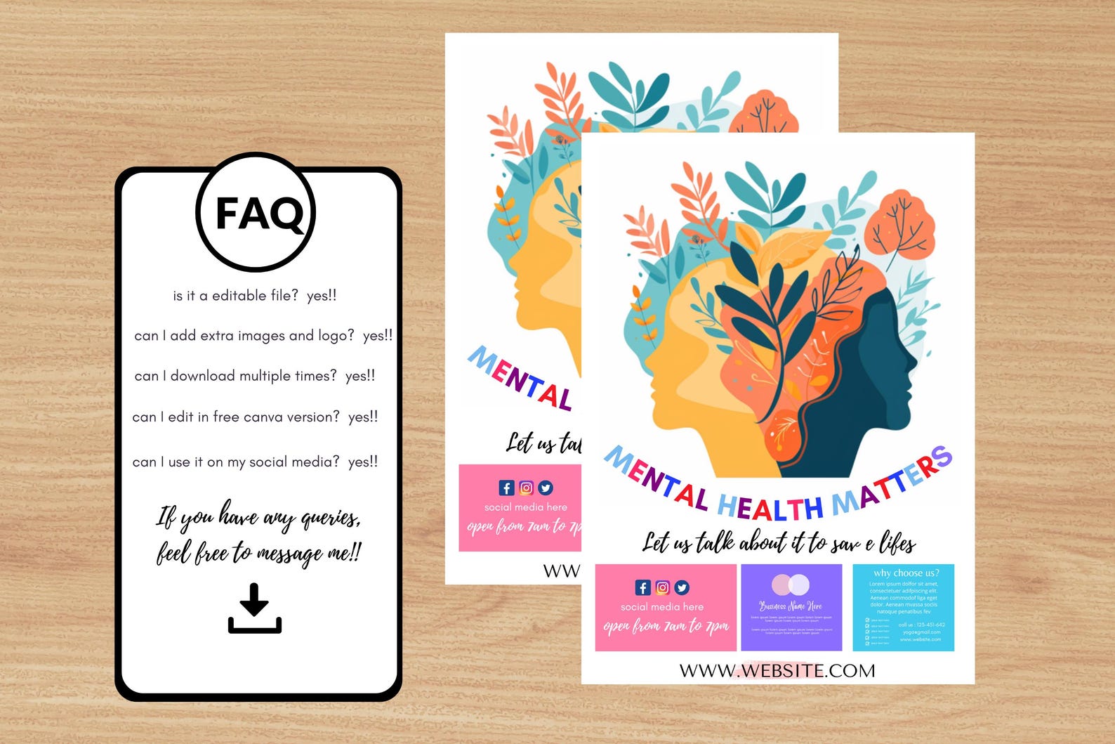 Mental Fair FLYER CANVA| A4 Flyer| Fair Flyer |health Poster| Editable ...