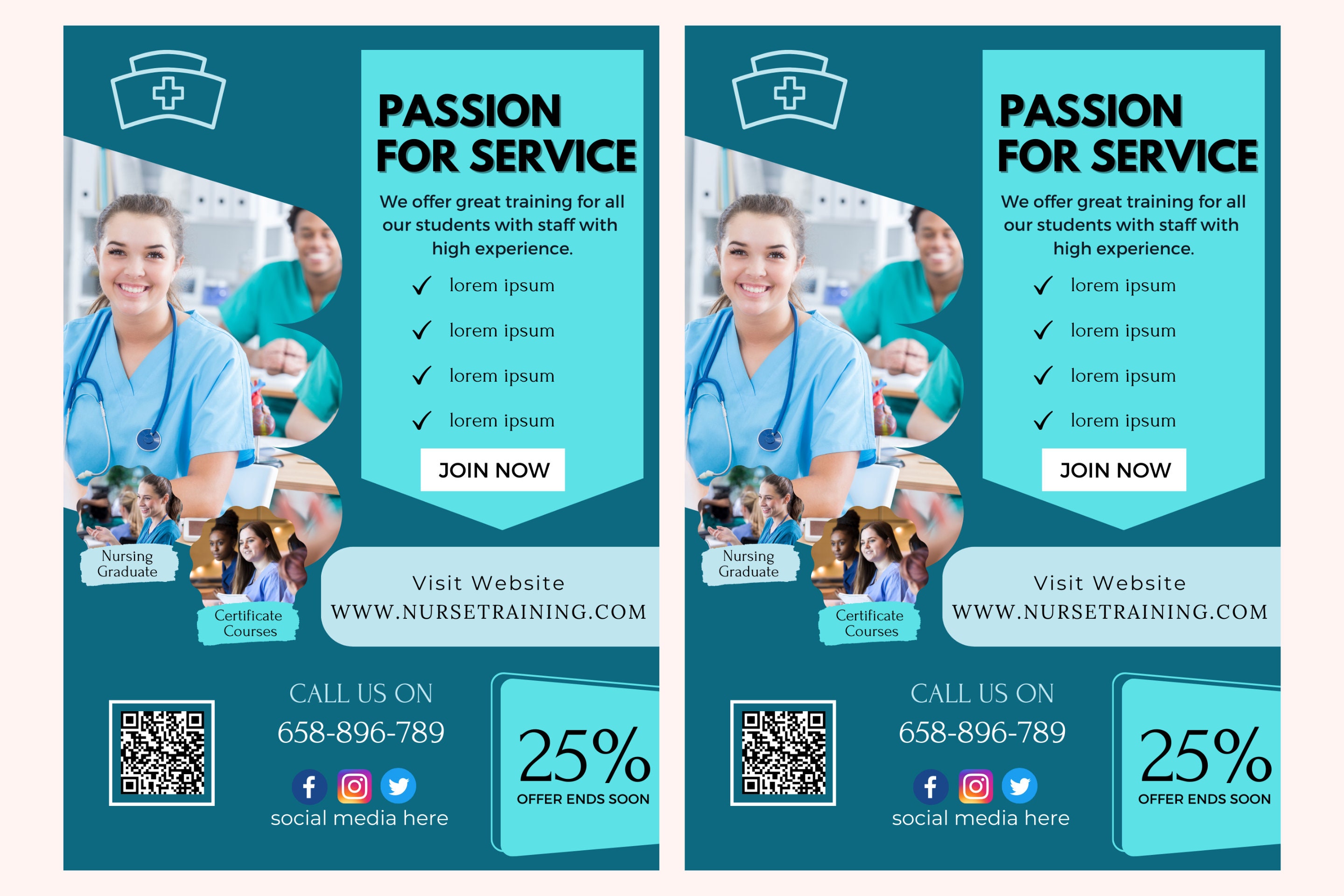 Editable Nursing Flyer CANVA Nursing School Flyertutor Flyer Editable ...