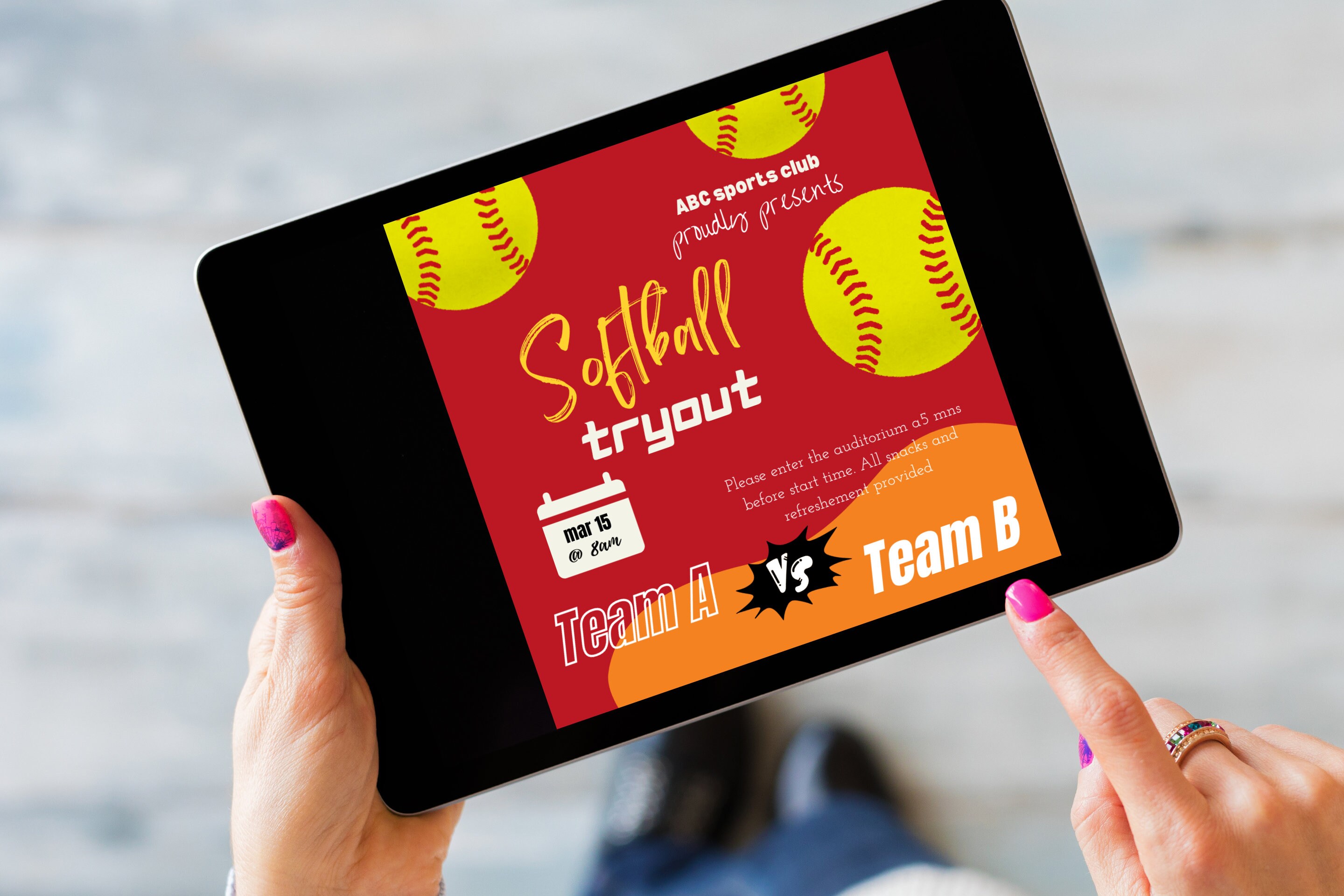 Softball Tryout FLYER A4 Flyer Templatesocial Media Postsports Flyer ...