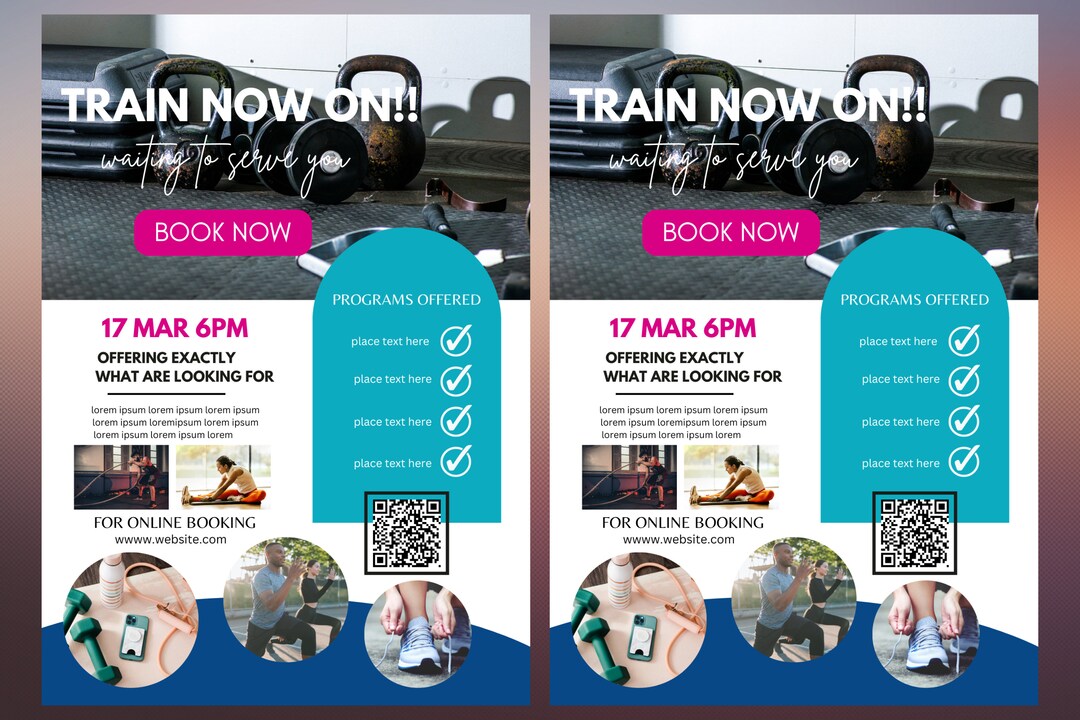 FITNESS FLYER A4 Gym Flyer Template weight Loss Flyer - Etsy