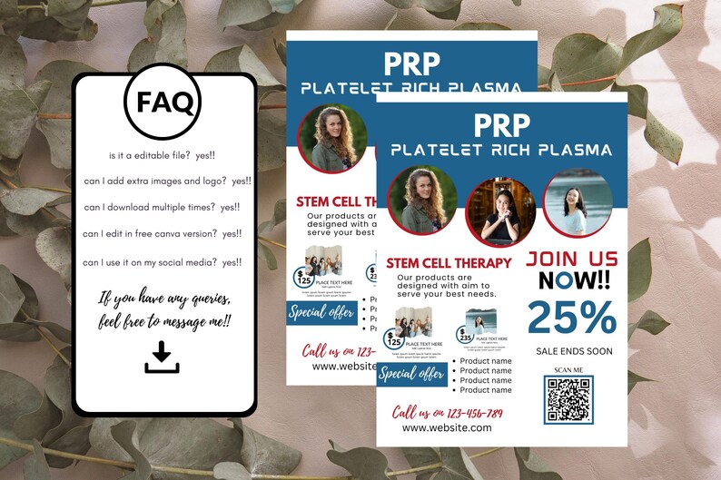 Prp Health FLYER CANVA| A4 Flyer Template |health Poster|editable|diy ...