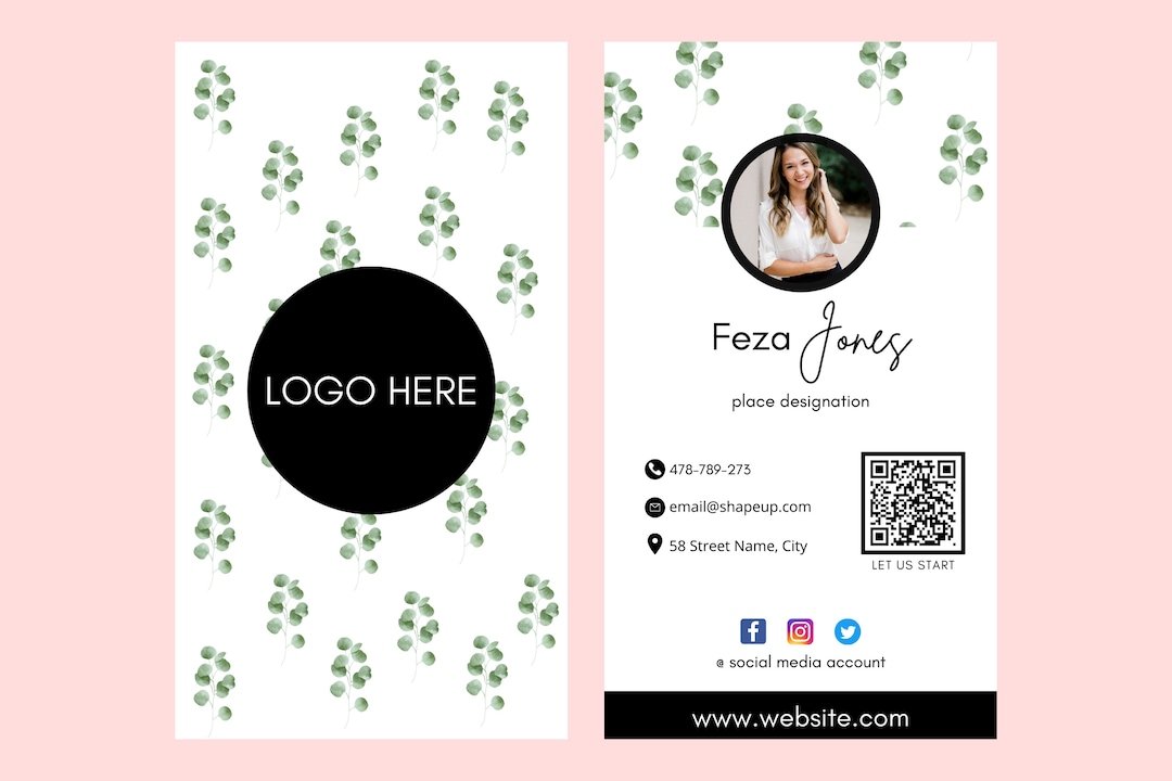 Wellness Health Business Cards | 2 Pack | Personalized | Editable ...