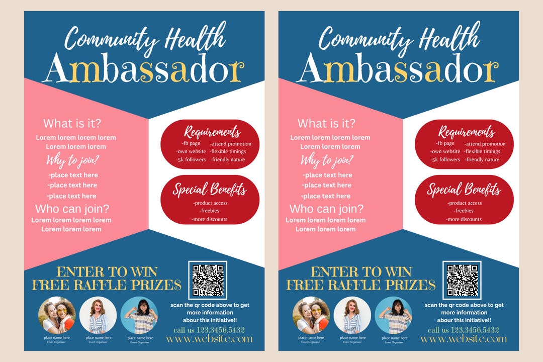 Ambassador Health FLYER CANVA| A4 Flyer Template |health Poster| Health ...