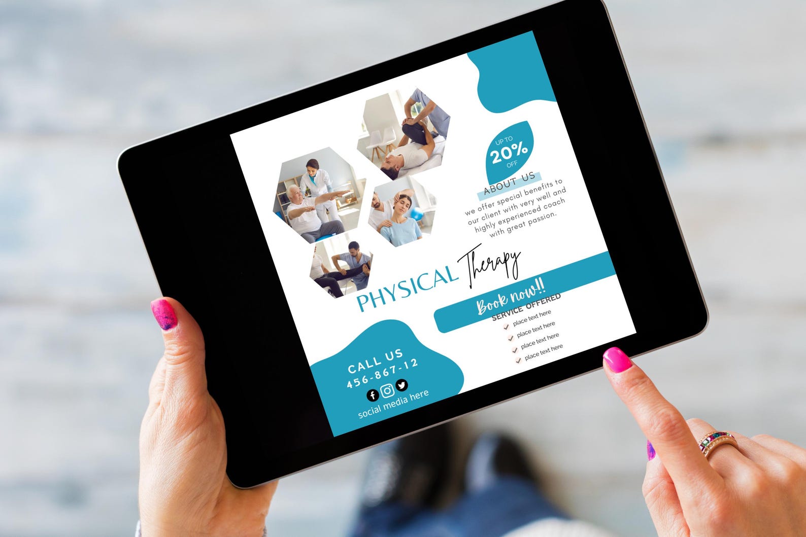 Physical Therapy FLYER A4 Flyer Templatesocial Media Posthealth Flyer ...