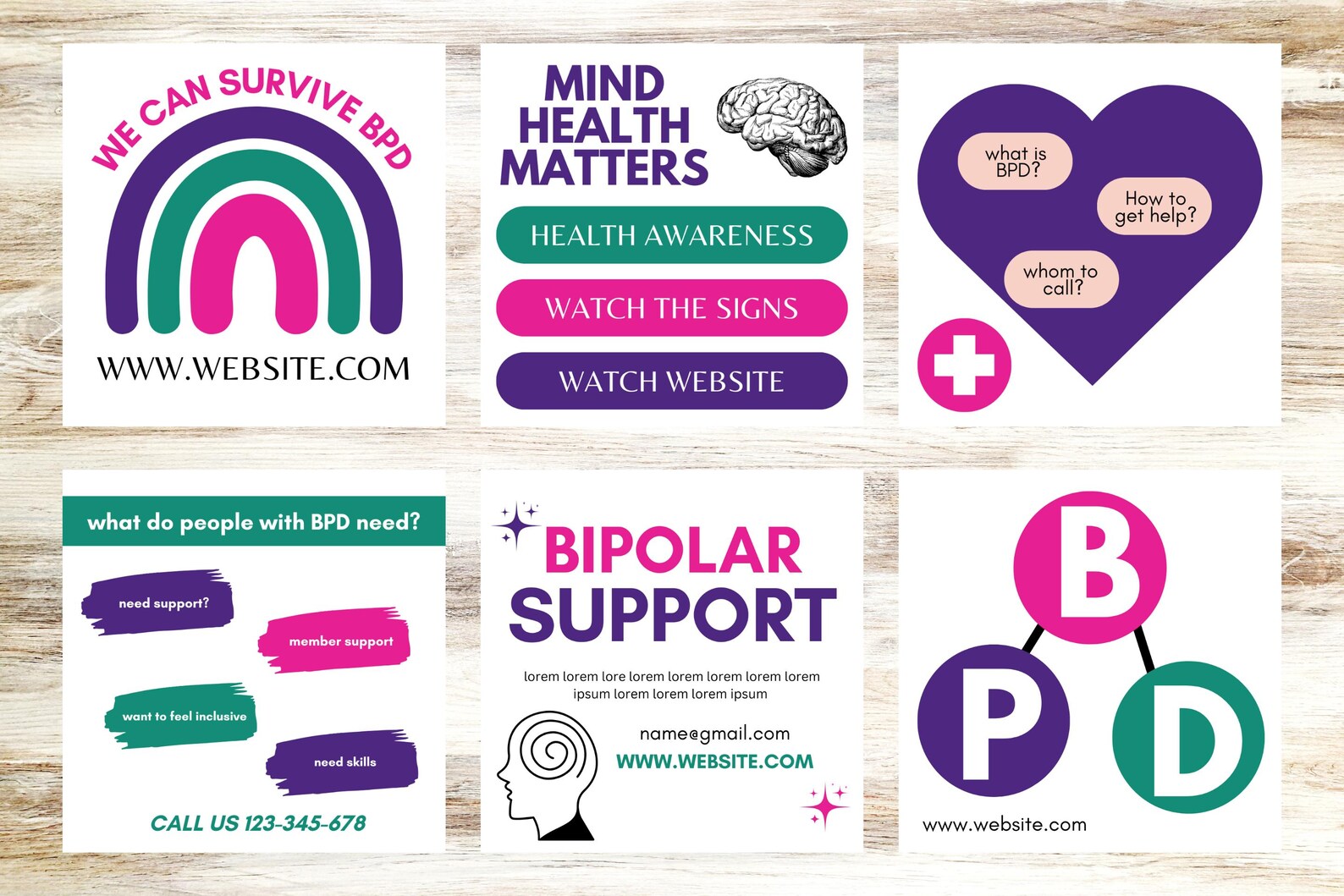 BPD Health FLYER Canva Social Media Flyerbipolar Disorder Instagram ...