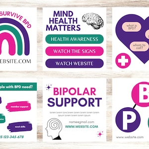 BPD Health FLYER Canva Social Media Flyerbipolar Disorder Instagram ...