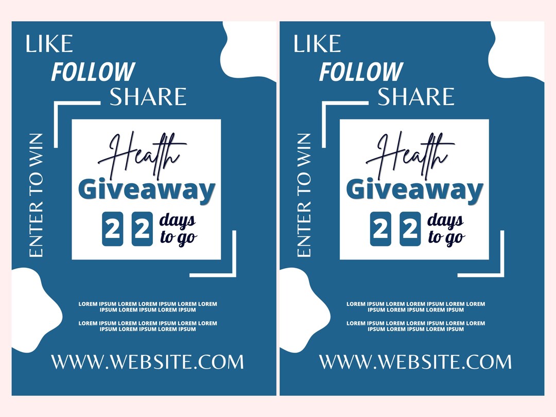 Health Giveaway FLYER CANVA| A4 Flyer Template |health Poster|editable ...