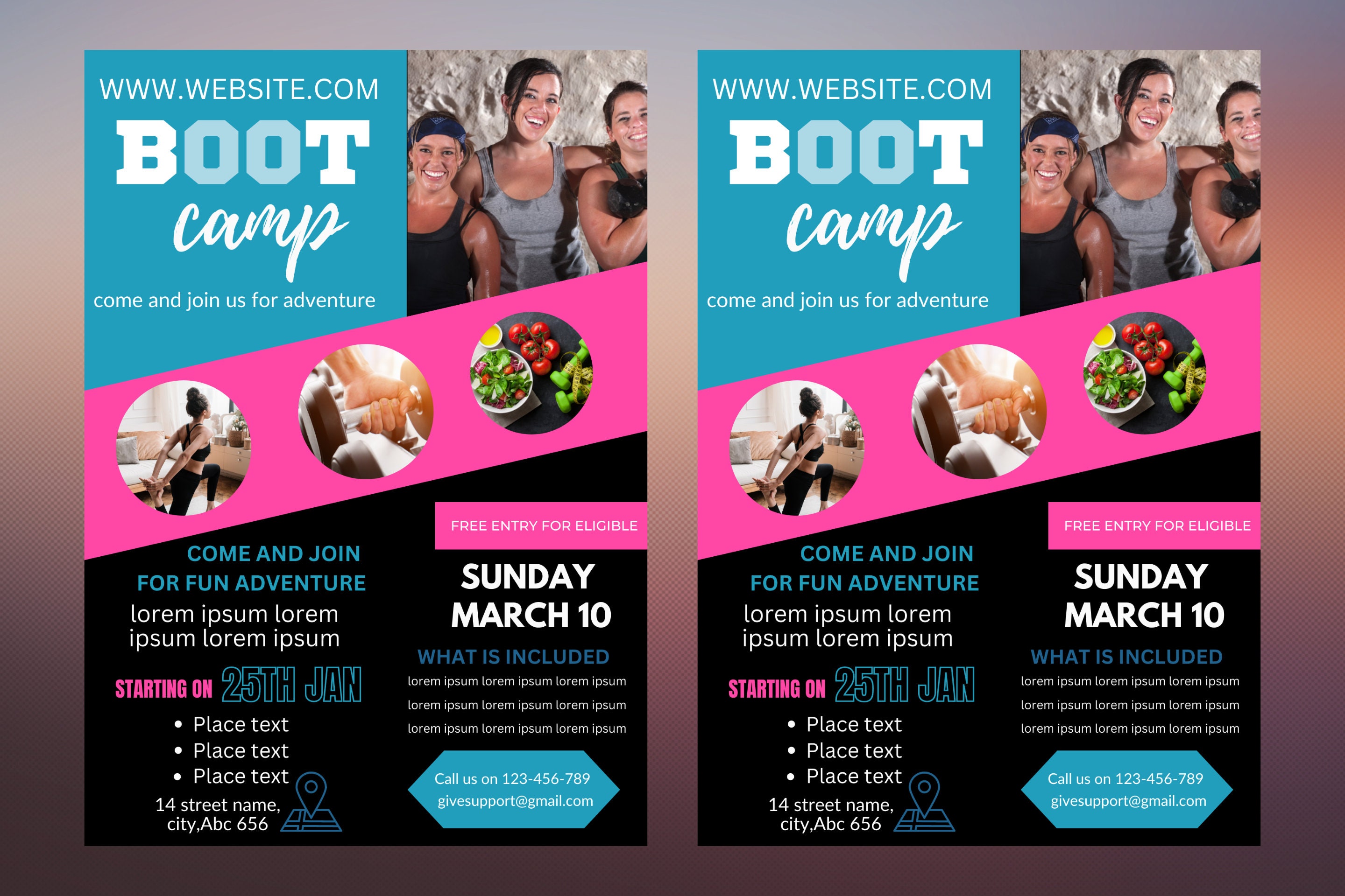 FITNESS FLYER CANVA| Bootcamp Flyer| A4 Gym Flyer Template |weight Loss Flyer |fitness Flyer ...
