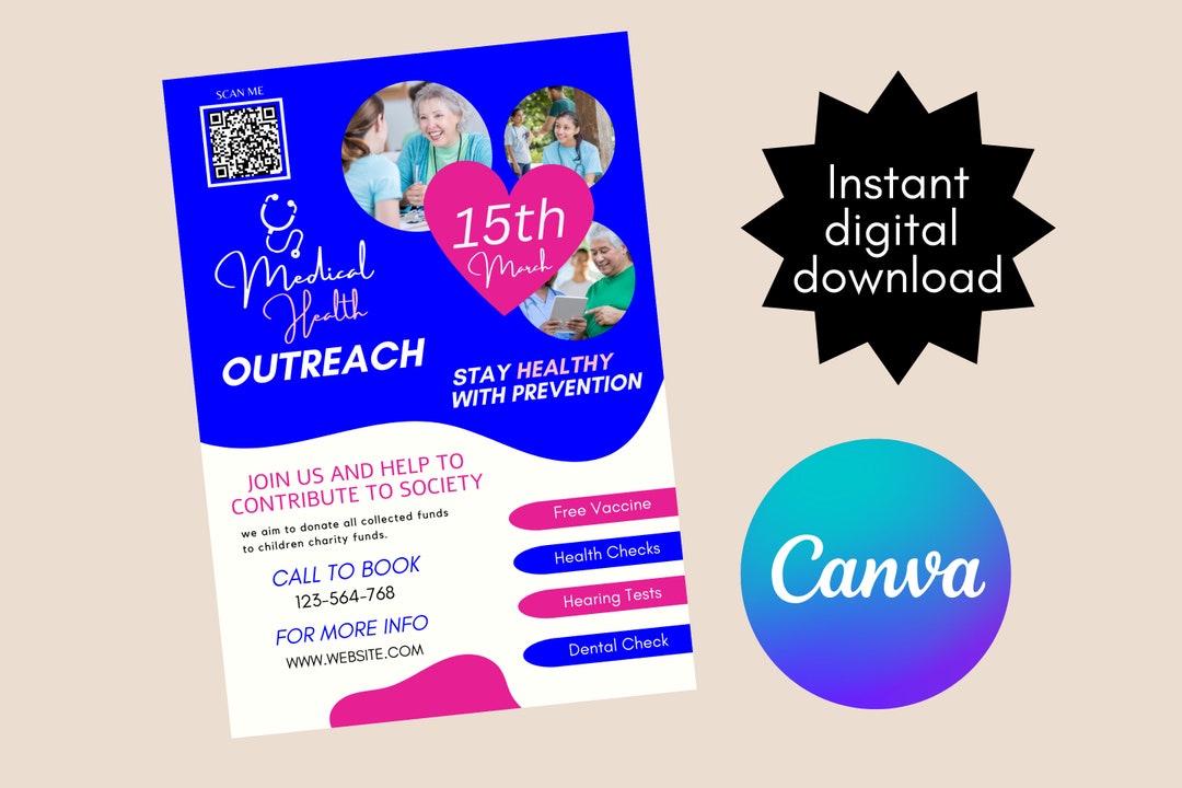 Health Outreach FLYER CANVA| A4 Flyer Template |health Poster| Editable Flyer |diy Flyer| Nurse ...