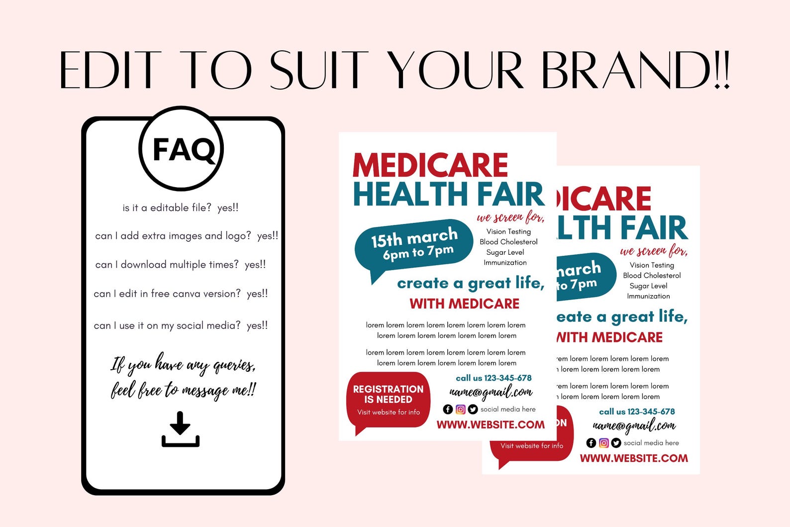 Medicare Health FLYER CANVA| A4 Flyer |health Poster |diy| Medicare ...