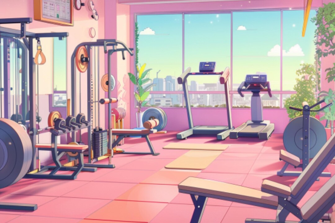 Gym Health Background| Fitness Kawaaii Background| Coach Back Ground ...
