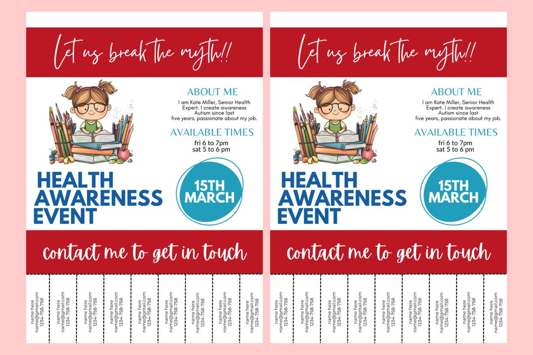 School Health FLYER CANVA| A4 Flyer| Children Health| School Nurse ...