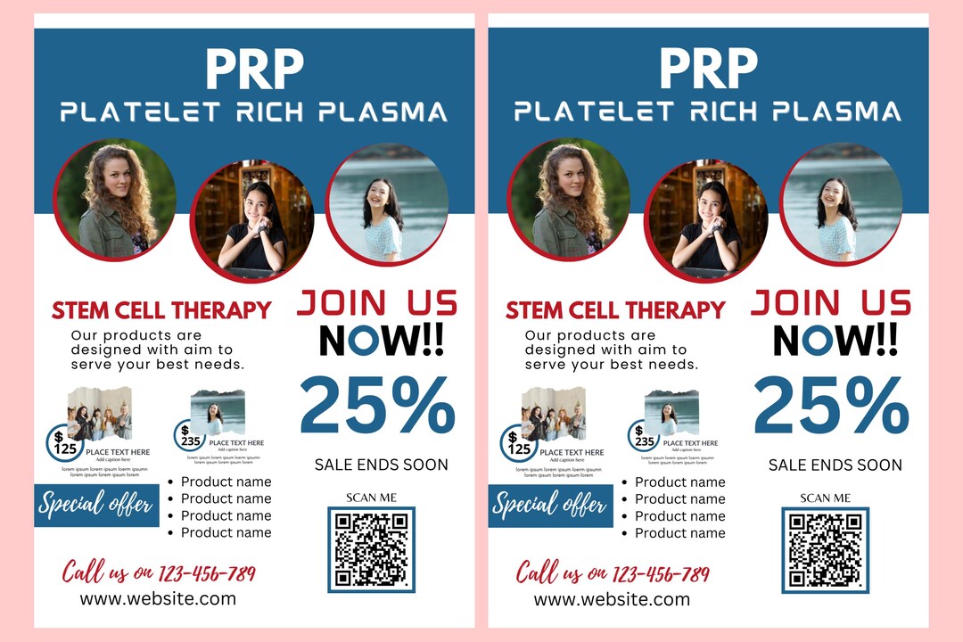 Prp Health FLYER CANVA| A4 Flyer Template |health Poster| Editable |diy ...