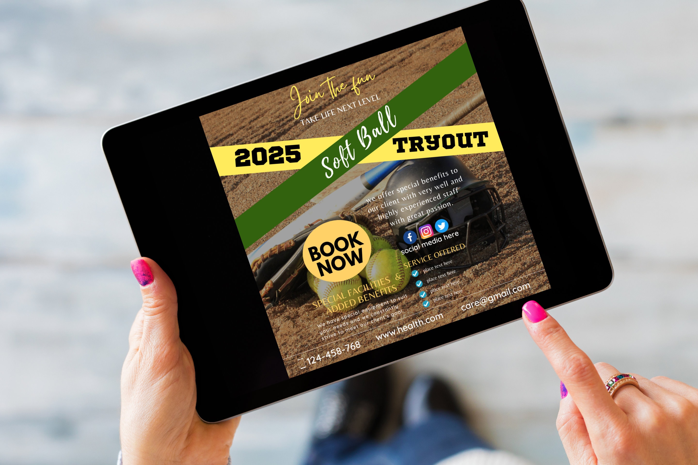 Softball Tryout FLYER CANVA| A4 Flyer Template|social Media Post|sports ...