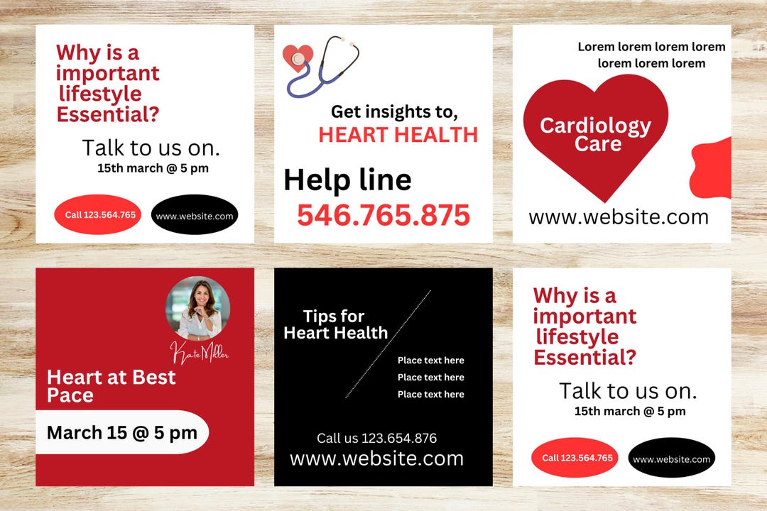 Editable Cardiology FLYER Canva Social Media Flyer Diagnostics ...