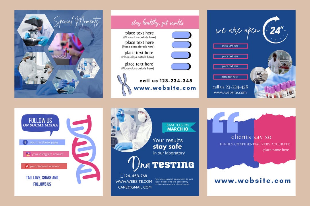 Editable Dna FLYER Canva Social Media Flyer DNA Instagram Post web ...