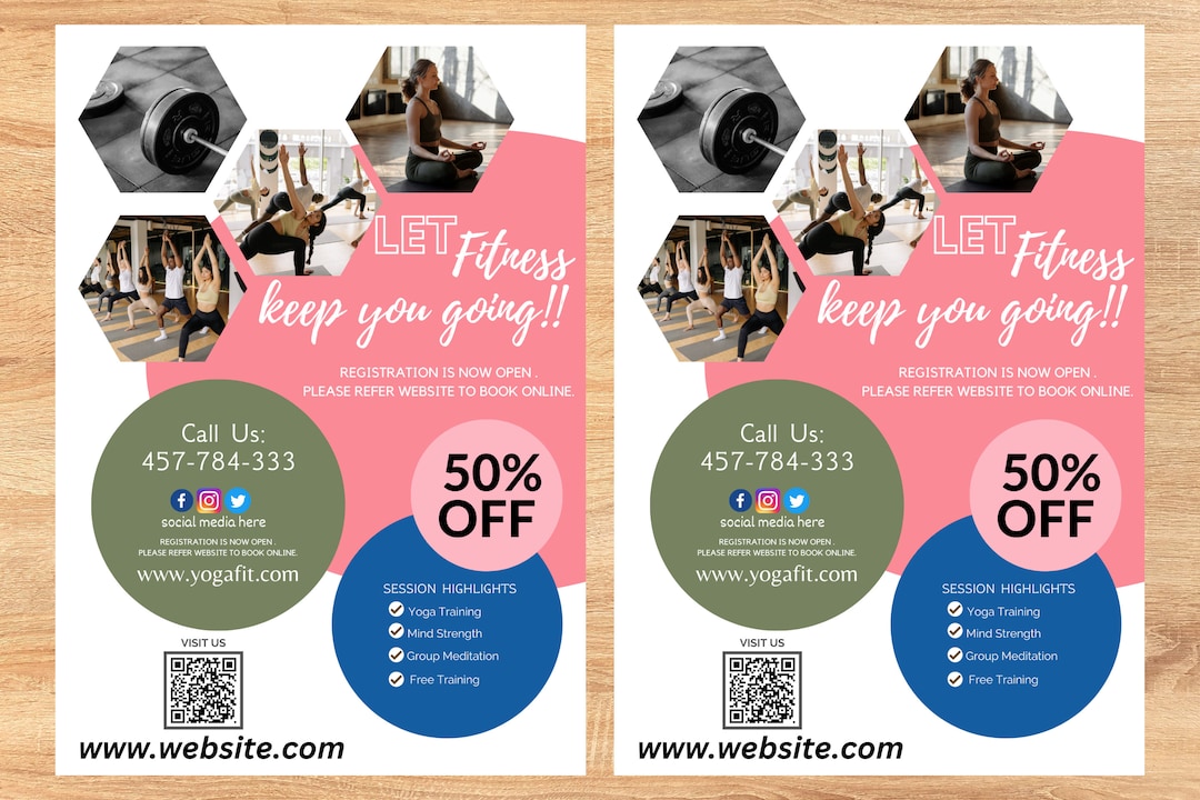 Fitness Flyer CANVA A4 Flyer Template weight Loss Flyer Template ...