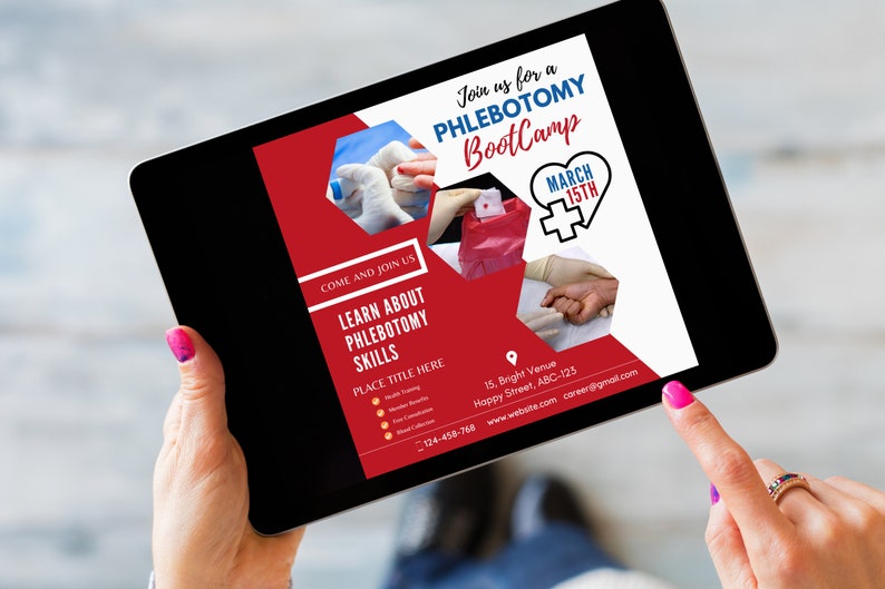 Editable Phlebotomy Flyer CANVA|A4 Flyer Template|health Poster|social ...