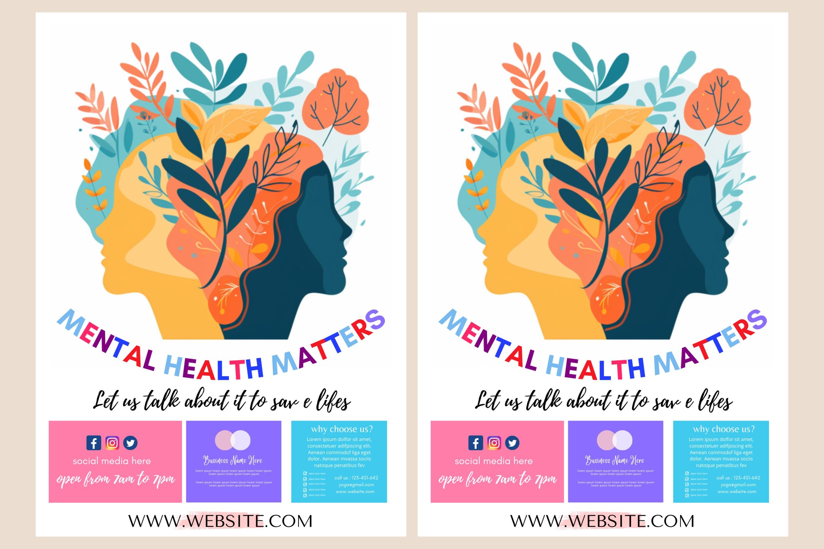 Mental Fair FLYER CANVA| A4 Flyer| Fair Flyer |health Poster| Editable ...