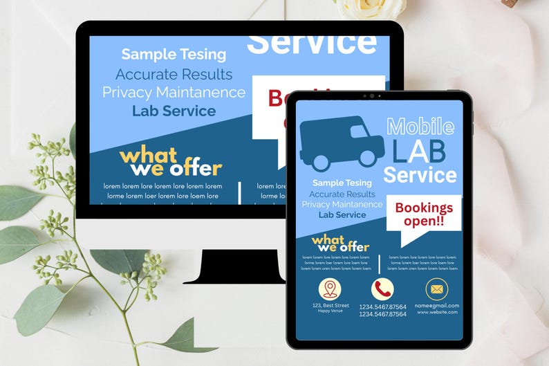 Lab Health FLYER CANVA| A4 Flyer Template |health Poster|editable|diy ...
