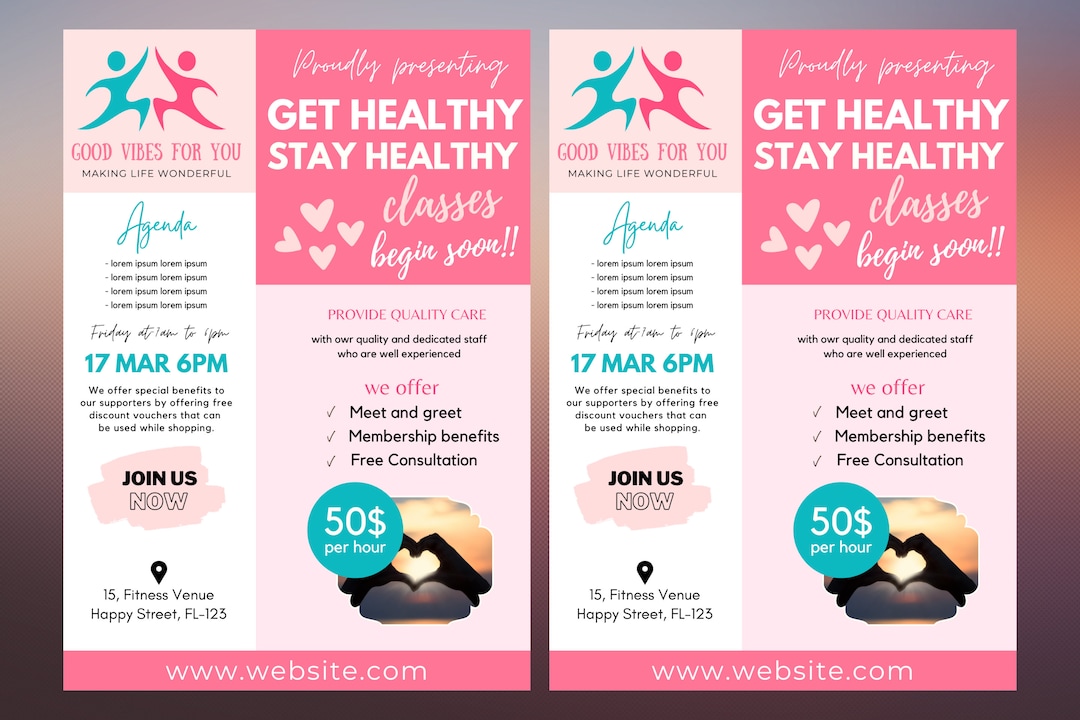 FITNESS FLYER Canva| A4 Gym Flyer |weight Loss Flyer Template |coach ...