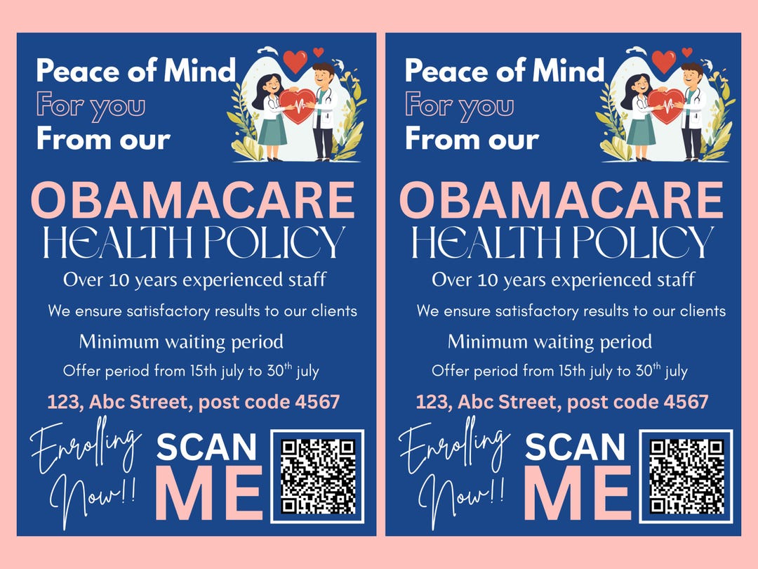 Obamacare Health FLYER CANVA| A4 Flyer Template |health Poster|editable ...