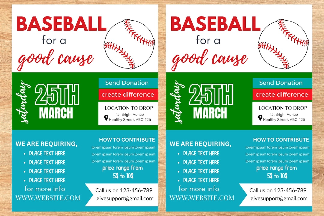 Baseball Fair FLYER CANVA| A4 Flyer Template |health Poster| Cookies ...