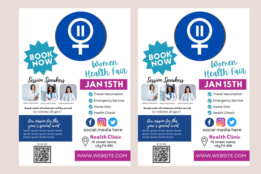 Menopause Health Flyer CANVA| First Aid Flyer|health Poster| Editable ...