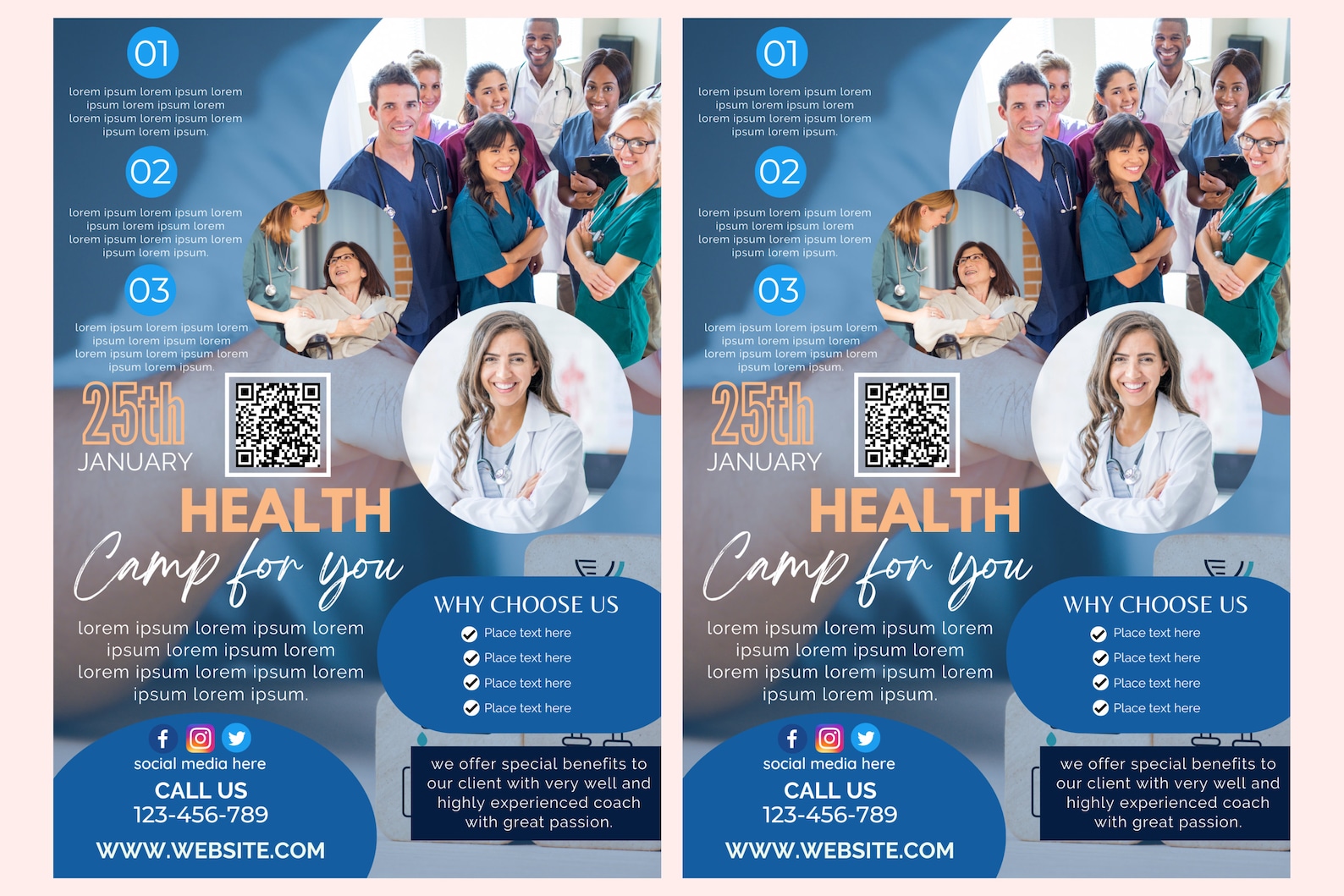 Health Camp FLYER CANVA| A4 Flyer Template |health Poster| Editable ...