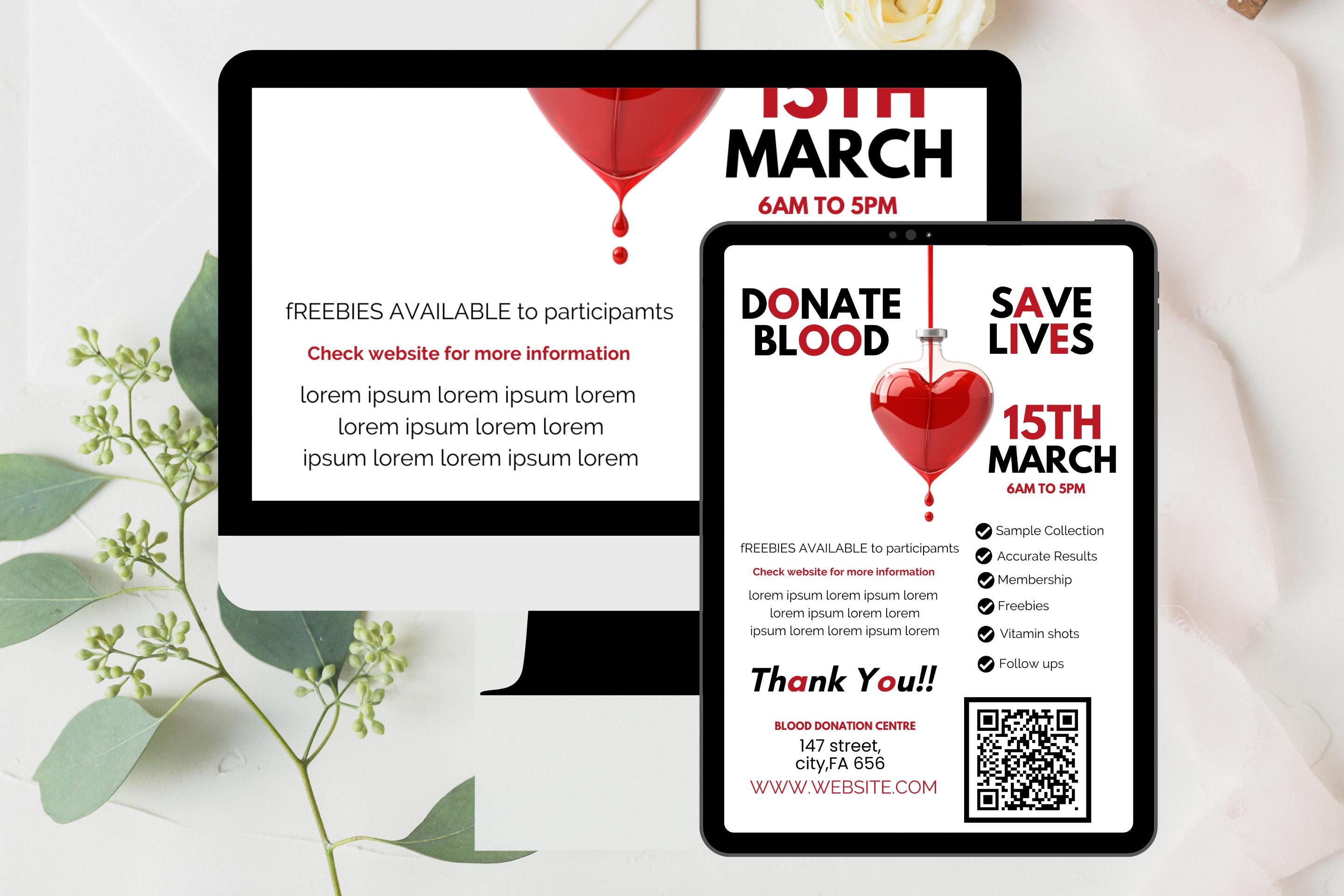 Donation Health FLYER CANVA| A4 Flyer Template|health Poster|editable ...