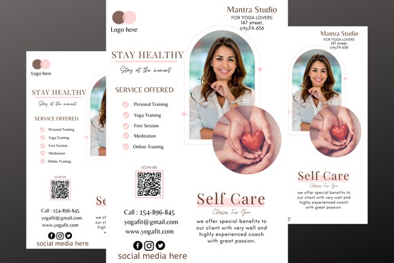 Self Care Flyer CANVA A4 Flyer Template weight Loss Poster - Etsy