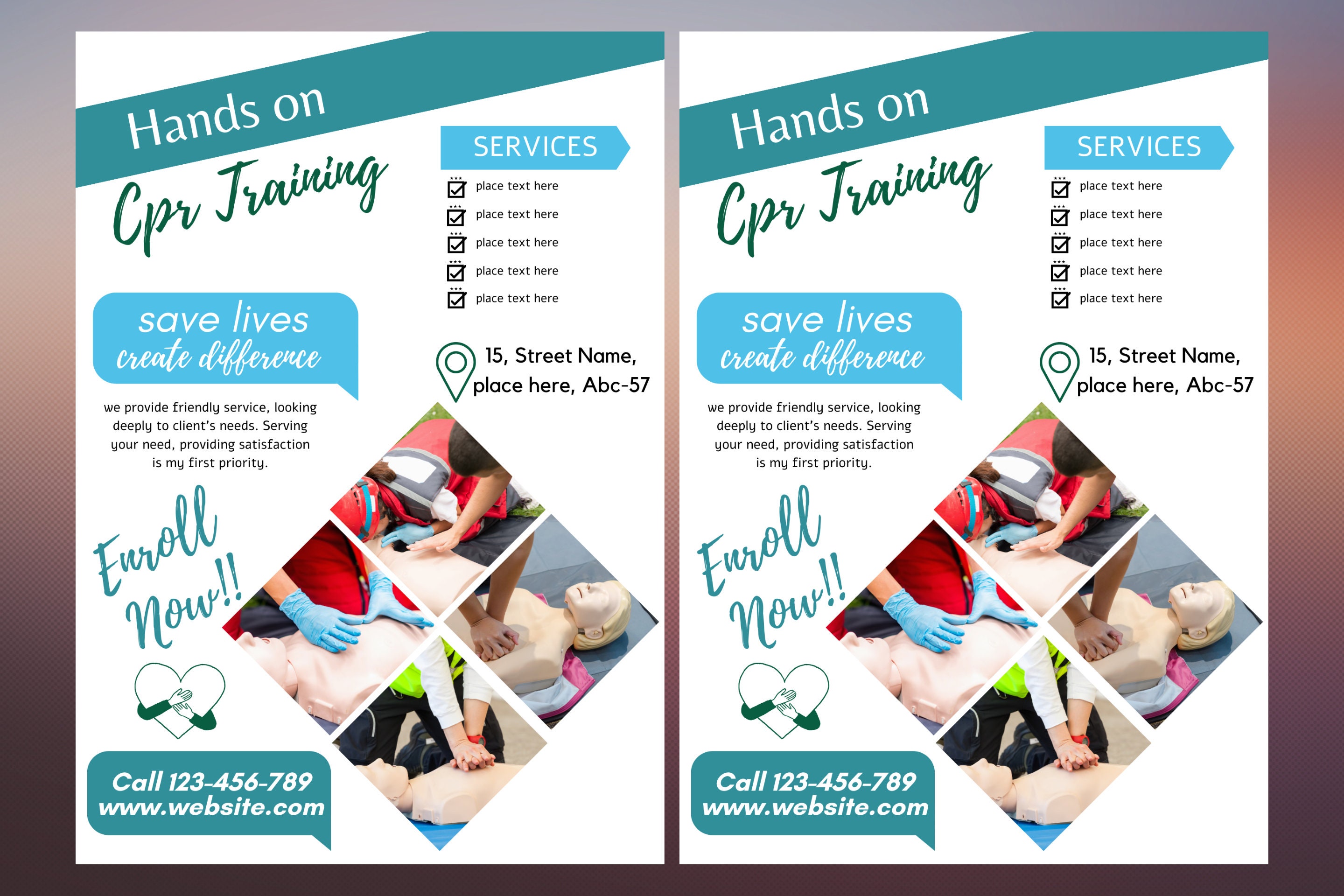 Cpr Flyercanva First Aid Flyerhealth Poster Editable Flyer diy Flyer ...