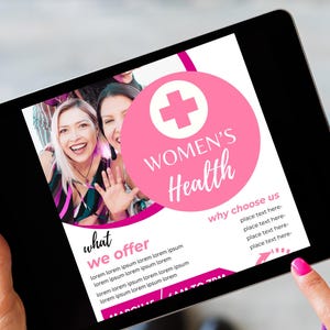 Women Health FLYER CANVA| A4 Flyer Template |health Poster| Editable ...