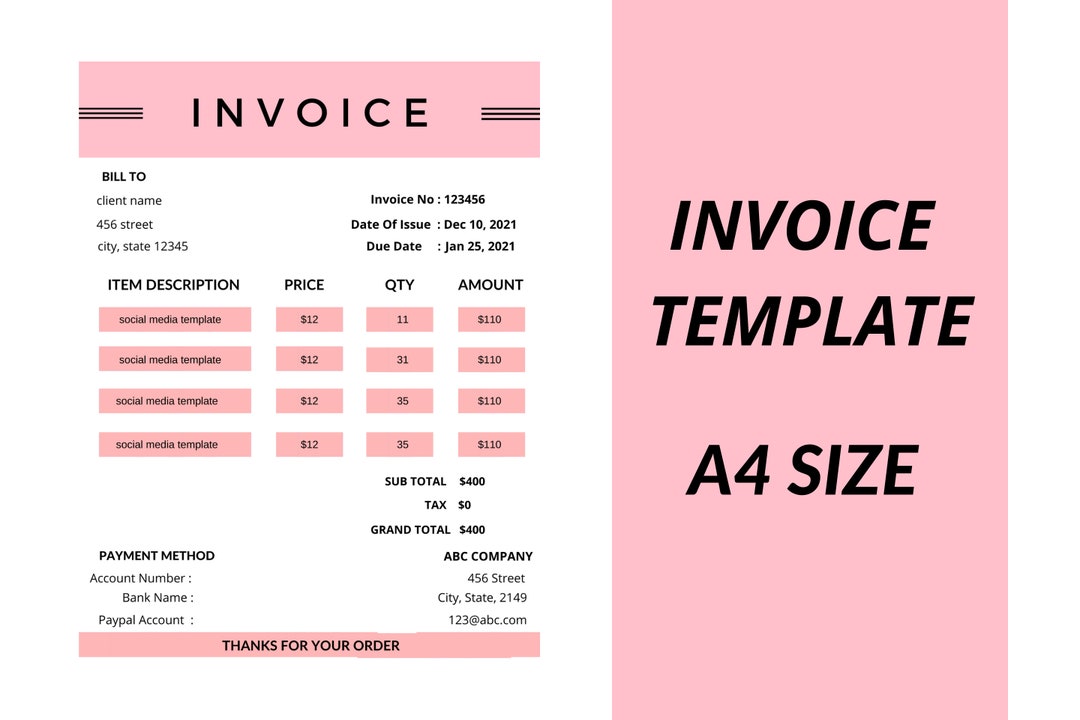 Health Invoice FLYER CANVA| A4 Flyer Template |health Poster| Editable ...