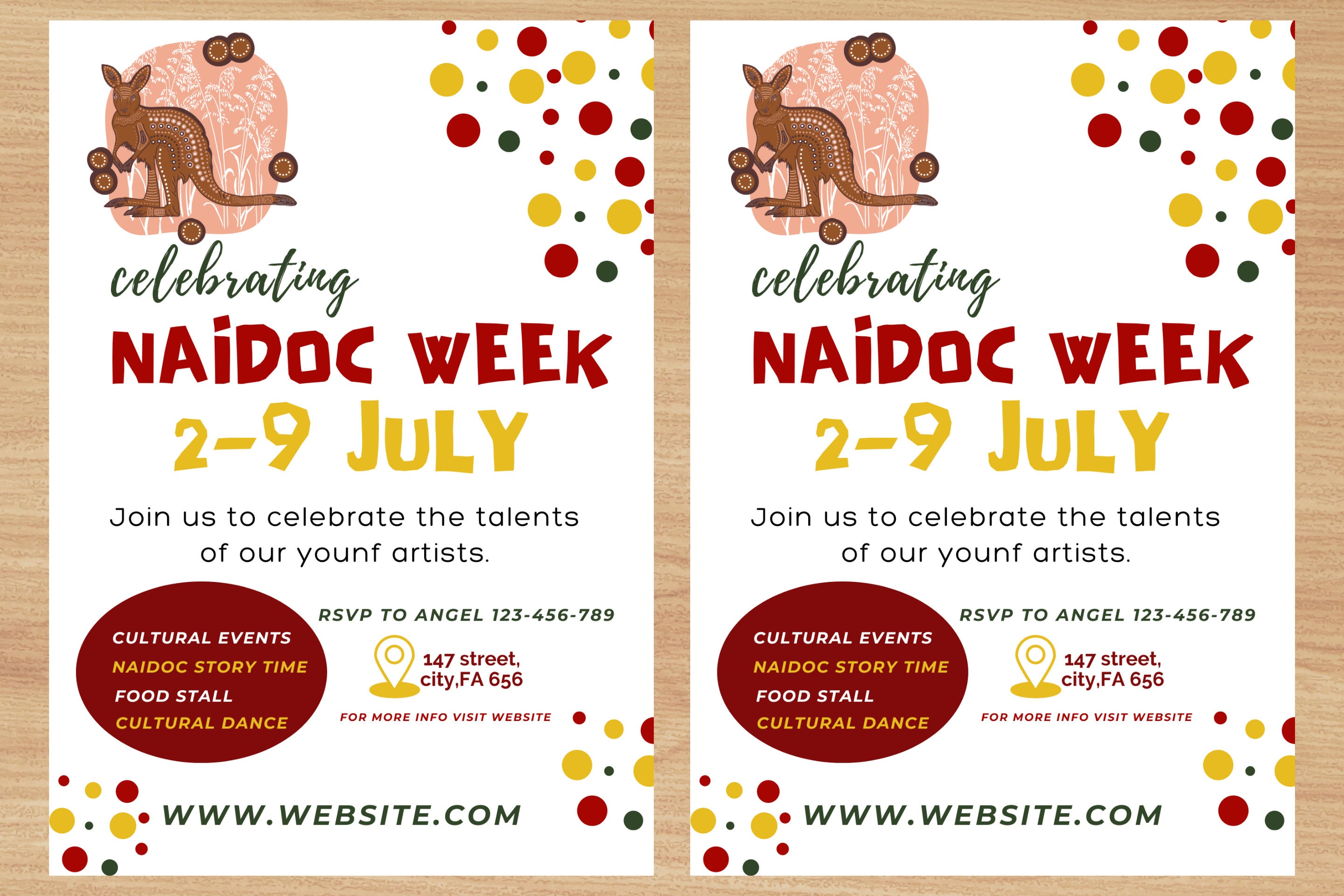 Editable Naidoc FLYER CANVA|A4 Flyer Template |health Poster|editable ...