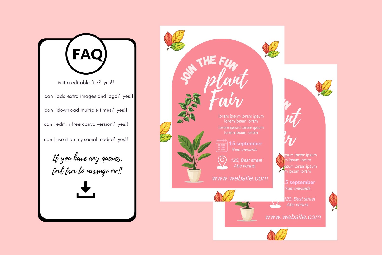 Plant Fair FLYER CANVA| A4 Flyer Template |health Poster| Editable ...
