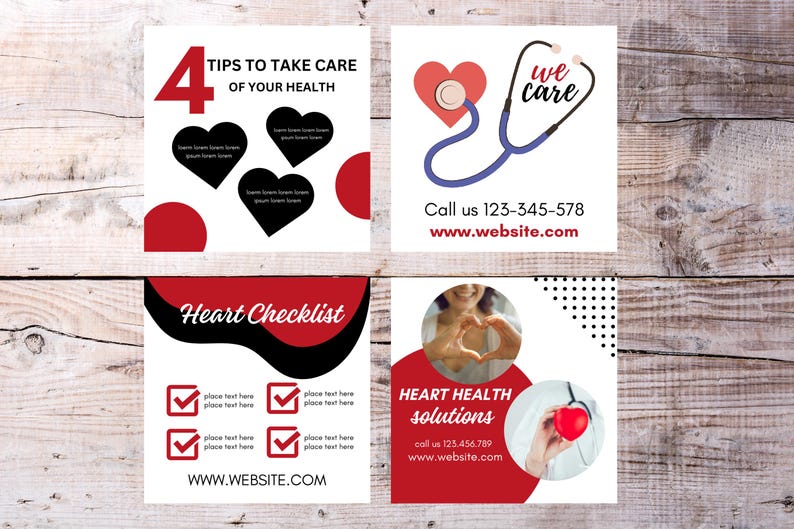 Heart Health FLYER Canva| Social Media Flyer| Heart Health Instagram ...