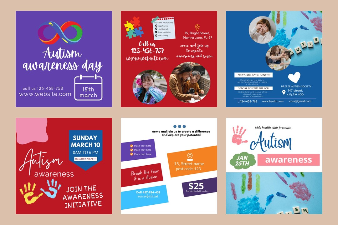 Autism FLYER Canva| Social Media Flyer|autism Instagram Post |web ...