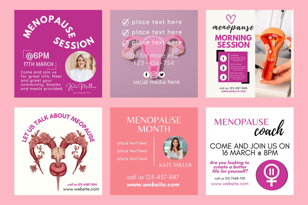 Menopause Health FLYER Canva|social Media Flyer| Menopause Instagram ...