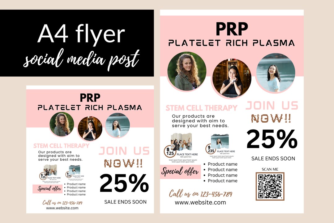 Editable PRP FLYER Canva A4 Flyersocial Media Postsports Flyerfitness ...